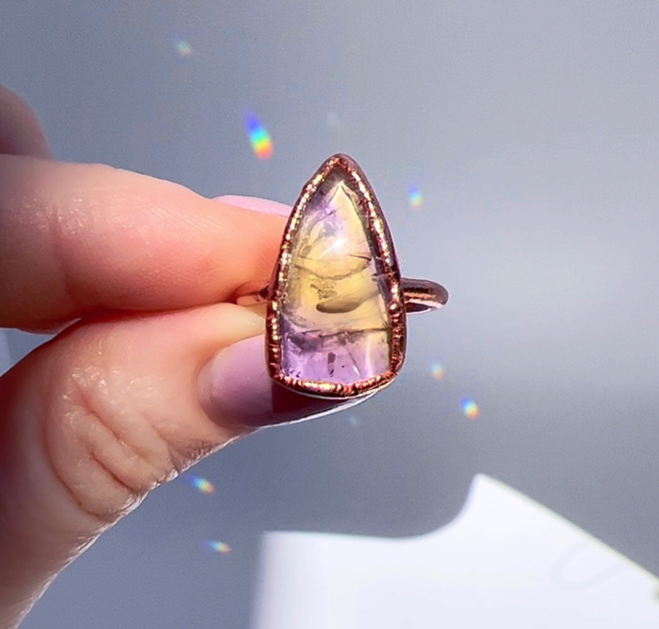 Ametrine crystal ring store